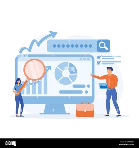 Statistical And Data Analysis For Business Finance Investment Flat Vector Modern Illustration