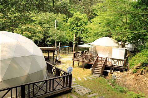 충청남도 금산군 대둔산 캠핑랜드 힐링하기 좋은 숲속 카라반and글램핑장