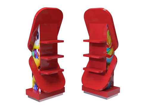 Mouth Shape Candy Displyas Rack Creative Floor Standing Design Candy