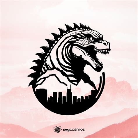 Godzilla Silhouette Vector Godzilla Svg Godzilla Vector Godzilla