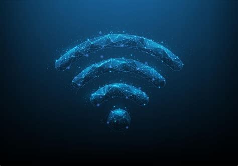 Premium Vector Wifi Communication Digital Technology On Blue