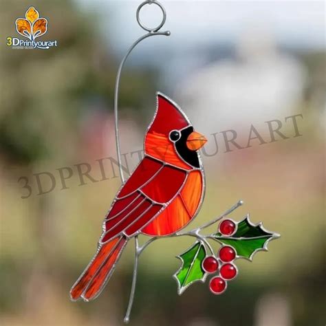 Stained Glass Cardinal Pattern Etsy