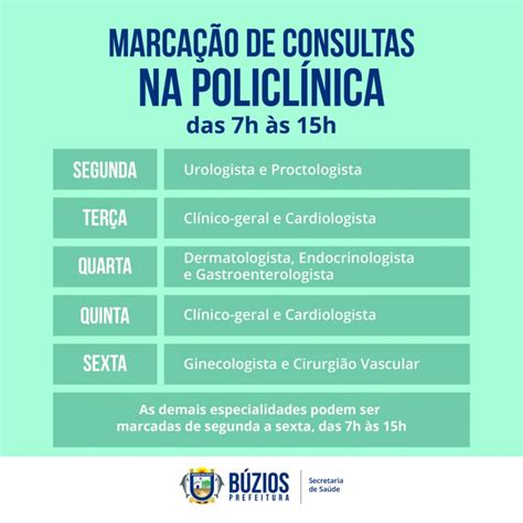 Horários Para Marcação De Especialidades Médicas Na Policlínica