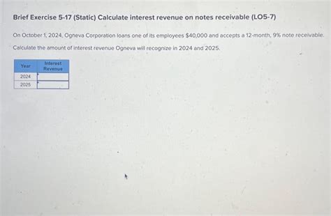 Solved Brief Exercise Static Calculate Interest Chegg