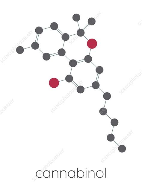 Cannabinol Cannabinoid Molecule Illustration Stock Image F030 5123