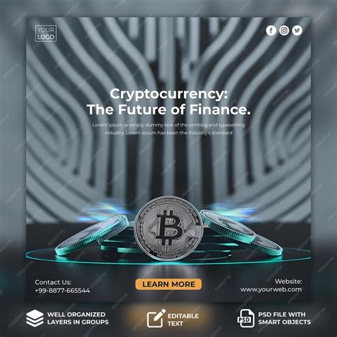 Cryptocurrency Template Design Premium Ai Generated Psd