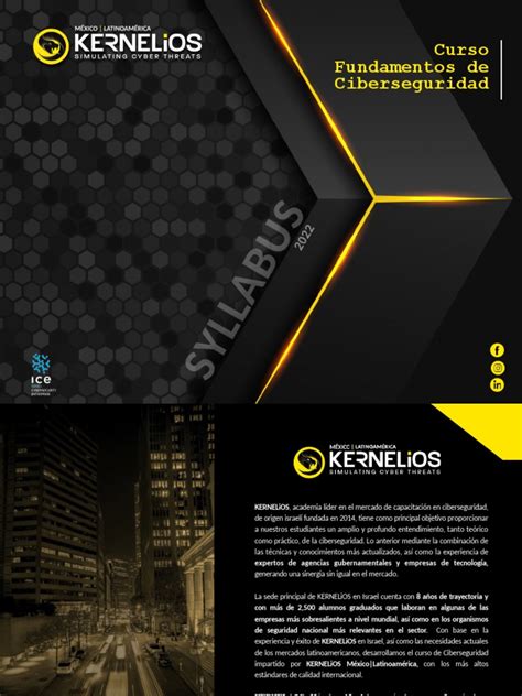 Syllabus Fundamentos De Ciberseguridad Academia Kernelios Pdf La Seguridad Informática