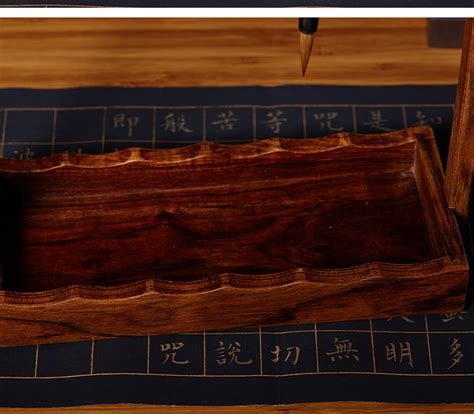 荣宝斋笔架 文房四宝 书法国画初学笔搁檀香实木小桥流水 毛笔笔挂 融创集采商城