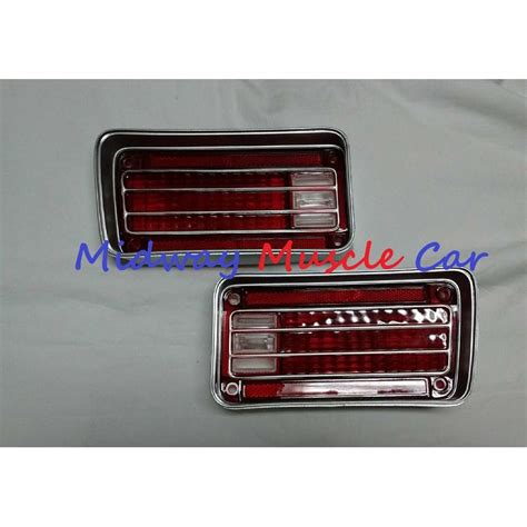 Rear Bumper Tail Lamp Light Lens L And R Pair 70 1970 Chevy Chevelle