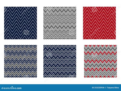 Collection Of Festive Christmas Patternsvector Illustration Stock