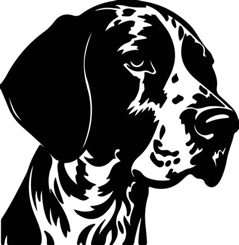German Shorthaired Pointer Silhouette Portrait 38487158 Vector Art At Vecteezy