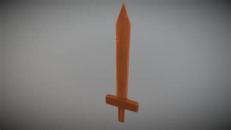 Lowpoly Wooden Sword Download Free 3d Model By Endrit 6a25bcf