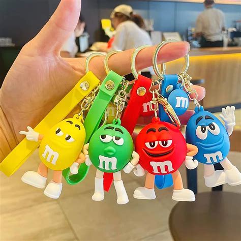 만화 초콜릿 콩 키체인 수지 인형 커플 키체인 남녀공용 쥬얼리 가방 펜던트 어린이 사랑스러운 키체인 Aliexpress
