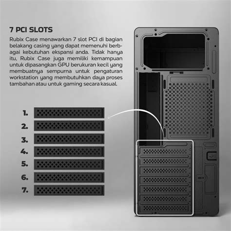 Casing Pc Digital Alliance Rubix Atx Case Office Komputer Kantor