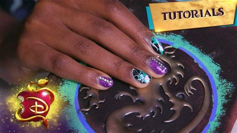 Uma Evie And Mal Halloween Nail Tutorials 💅 Beauty Diy