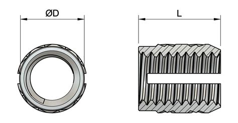 M4 4mm Expansion Fix Threaded Inserts Brass