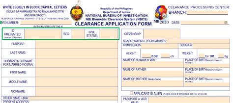 Box 1 Of The Nbi Online Registration Form Id Sex Civil Status