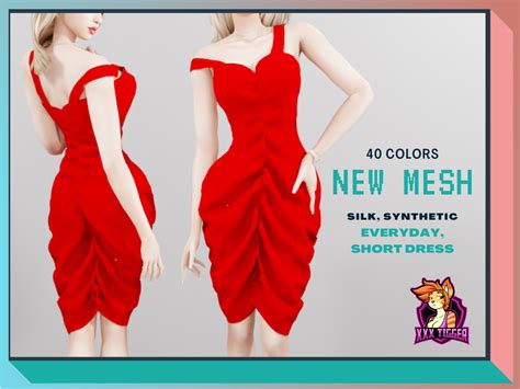 Sexy Gathered Dress The Sims 4 Create A Sim Curseforge