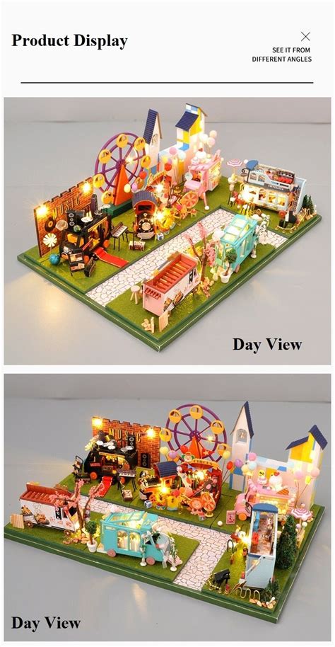 Night Market Flower Kanto 3d Diy Miniature Set Miniature Festival