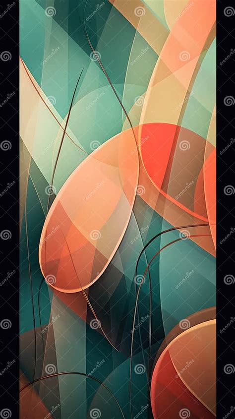 modern abstract composition with overlapping layers of translucent