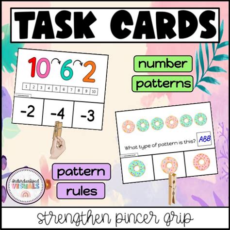 Patterning Activities Pattern Task Cards Pattern Worksheets Sped Grade 1 Pattern