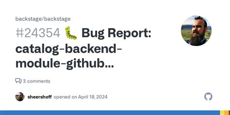 Bug Report Catalog Backend Module Github Installation Impossible On Issue