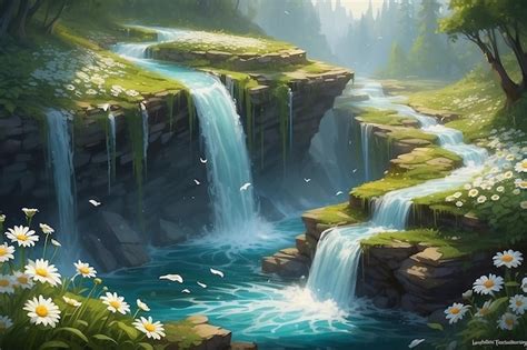 Premium Photo Daisy Cascade