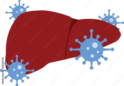 Hepatitis C Icon On White Background Viral Hepatitis Concept
