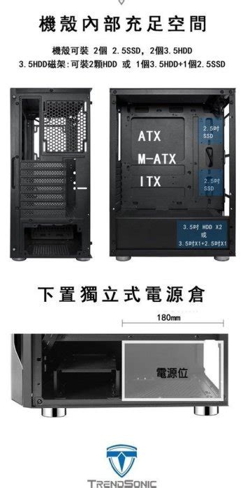 ☆偉斯科技☆trendsonic 翰欣 達爾西 玻璃機殼 機殼 電腦組裝 主機殼 Yahoo奇摩拍賣