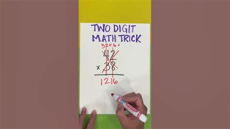 Cool Multiplication Trick Two Digit Numbers Math Mathematics Mathtrick Mathhacks