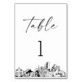 Denver Skyline Table Number 35x5 Card Zazzle