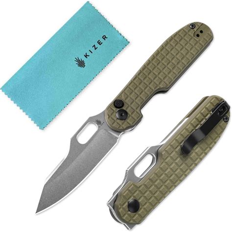 Kizer Cormorant Edc Pocket Knife Button Lock Folding Knife