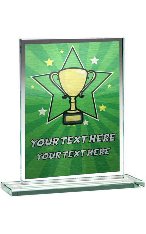Pqa Colour Engraved Glass Plaque 2 184cm Choice Of 8 Colours