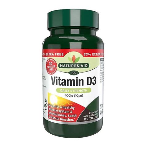 Natures Aid Vitamin D3 400iu 10ug Tablet 120 Fruugo Tr