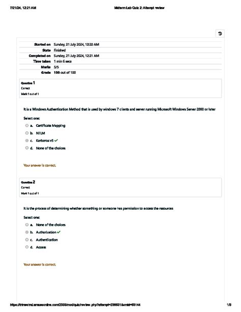 Midterm Lab Quiz 2ugrd Cs6206 Principles Of Operating Systems And Its