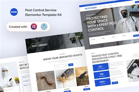 Pestspark Pest Control Service Elementor Template Kit