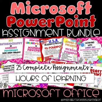 MICROSOFT POWERPOINT PROJECT BUNDLE ENGAGING COMPUTER LAB ASSIGNMENTS