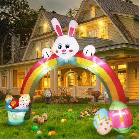 10ft Easter Inflatables Outdoor Decorations Easter Bunny Decor