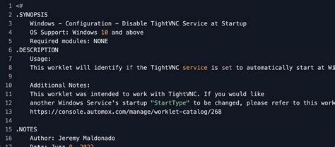 windows configuration disable tightvnc service at startup