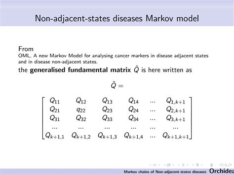 Markov Chains Of Non Adjacent States Diseases Ppt