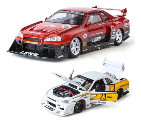 Nissan Gtr R34 S15 Miniatura Metal Coche Adornos Coleccion Meses Sin