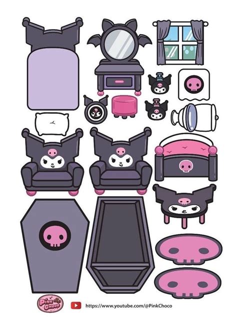 Pin Di Mun Su Kuromi Immagini Hello Kitty Modello Di Bambola Di Carta Giocattoli Di Carta