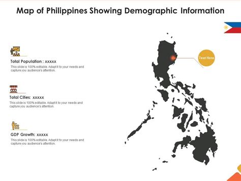 Map Of Philippines Showing Demographic Information Presentation
