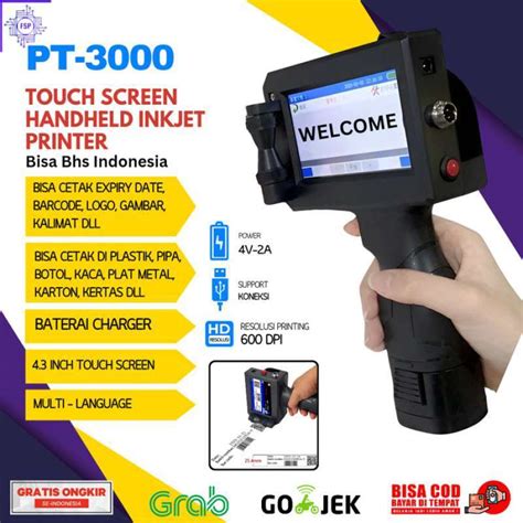 promo 100 produk ori handheld printer incode pt 3000 inkjet expired date smartphone connect