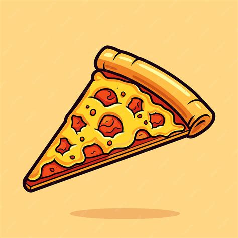 Slice Of Pepperonal Pizza Vector Illustration Premium Vector