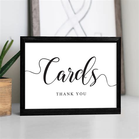 Printable Card Box Sign