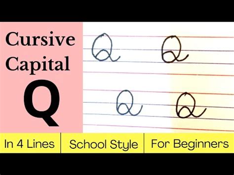 How To Write A Capital Q In Cursive