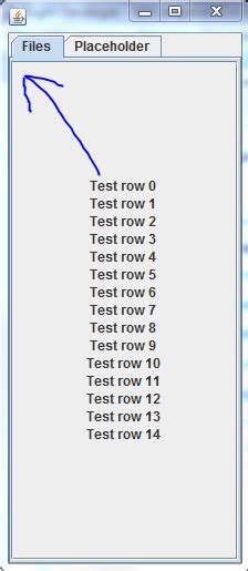 Java Difficulties In Aligning Scrollpane In Top Left Corner Stack Overflow