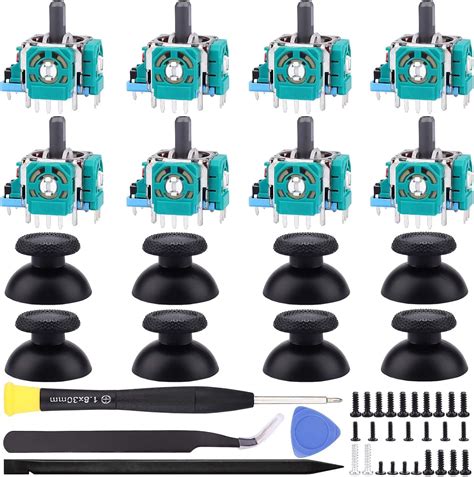 ikpek 8 pack joystick replacement for ps5 controller 3d analog sensor module thumb