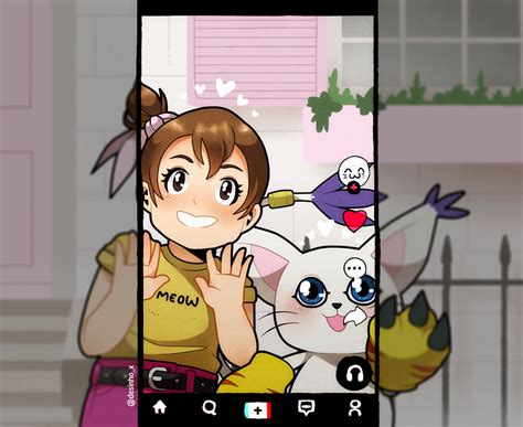 Kari And Tailmon By Desinho On Deviantart
